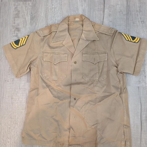 Shirts | Original Dress Khaki Tan Ss Shirt Us Army Khaki | Poshmark